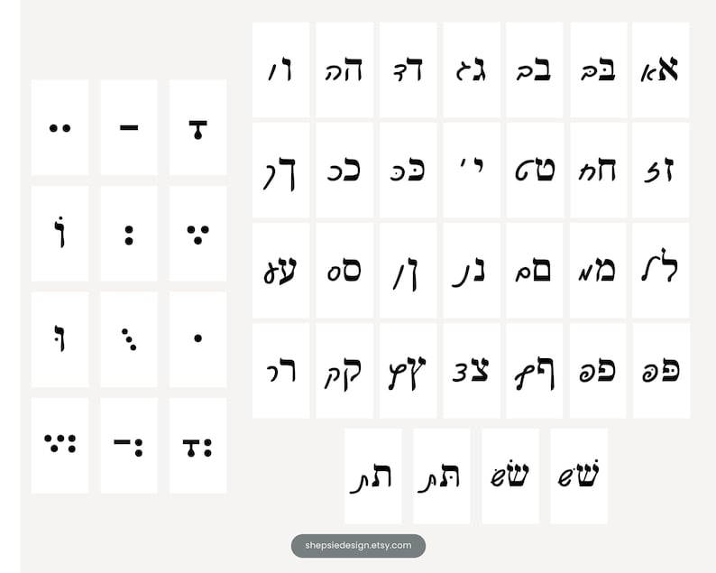 Hebrew Flash Cards for Kids, Hebrew Alphabet, Jewish Cards, Hebrew ...