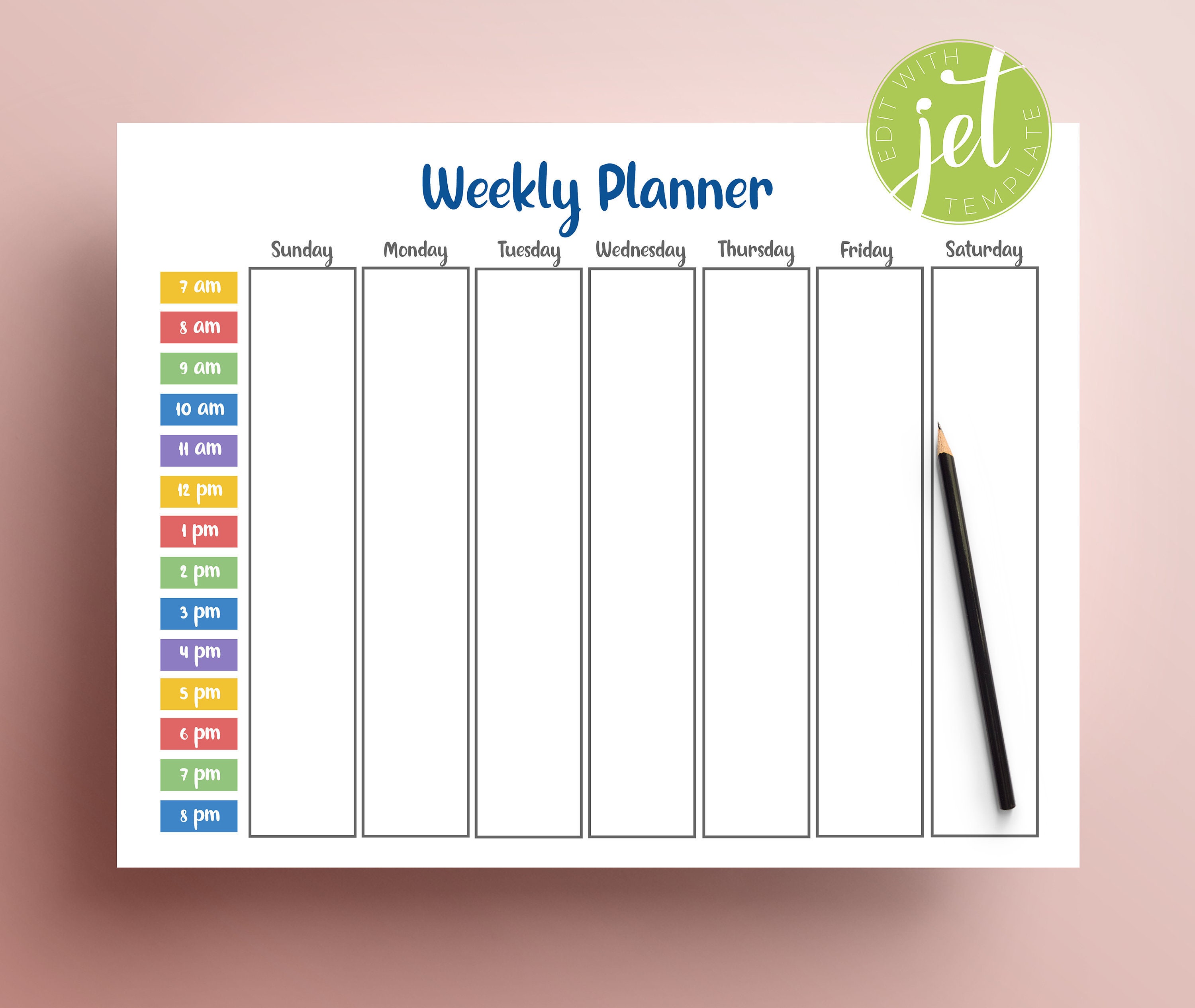 Activity Tracker Weekly Activity Schedule After School - Etsy