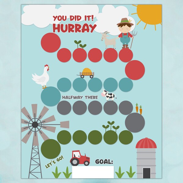 Tractor Reward Chart - Etsy
