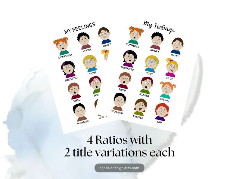 Feelings Chart for Kids Emotion Chart, My Feelings Poster Montessori ...