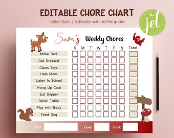 5 Year Old Chore Chart - Etsy