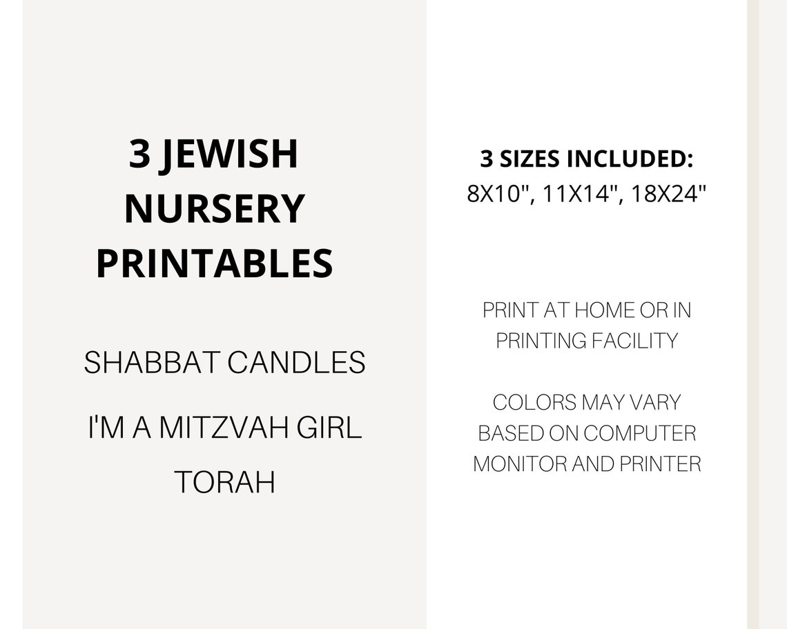 PINK Modern Jewish Art for Baby Girl Room, Torah Printable, Shabbos ...