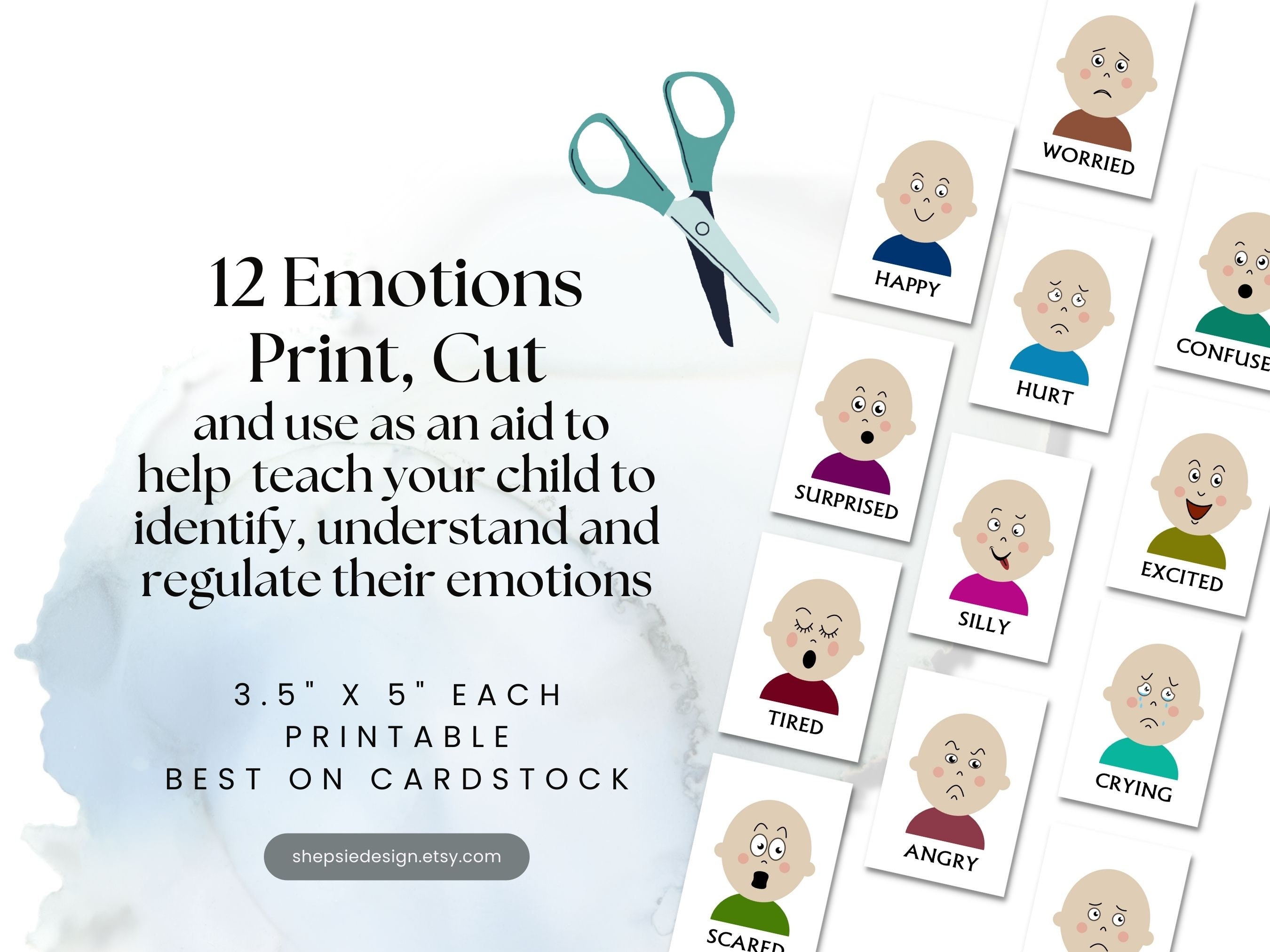Emotion Flashcards, Montessori Feelings Chart, Calming Corner for ...