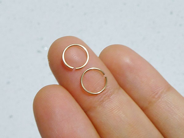 Set of 22g Gold Cartilage Rings Gold Filled Cartilage Hoops | Etsy