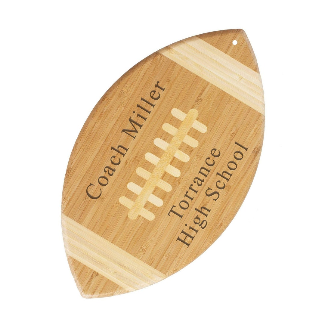 Custom Football Bamboo Cutting Board - Personalized Engraved Sports Fan ...