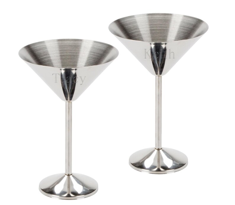 Polished Stainless Steel Martini Glass (sold Individually ...