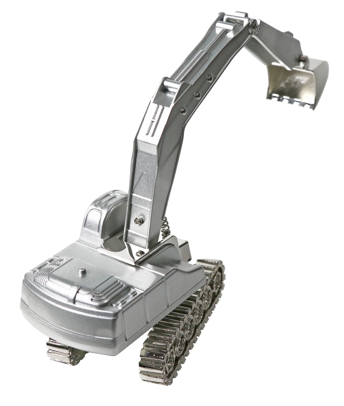 Custom Silver Alloy Metal Industrial Excavator Mini Desk Clock ...