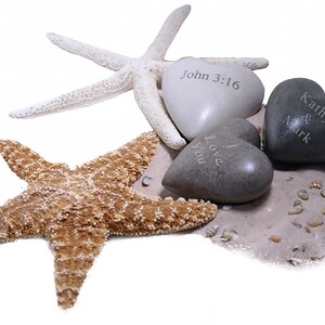 Natural Hand-carved Heart Stone Paper Weight - Wedding Favors ...