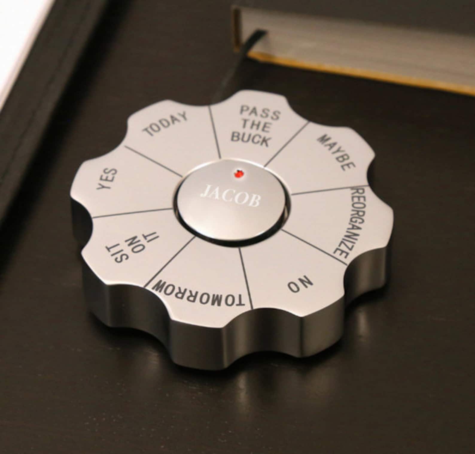 Personalizable Spinning Executive Paperweight Decision Maker - Custom ...
