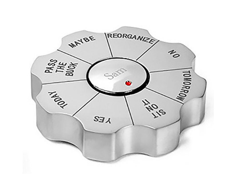 Personalizable Spinning Executive Paperweight Decision Maker - Custom ...