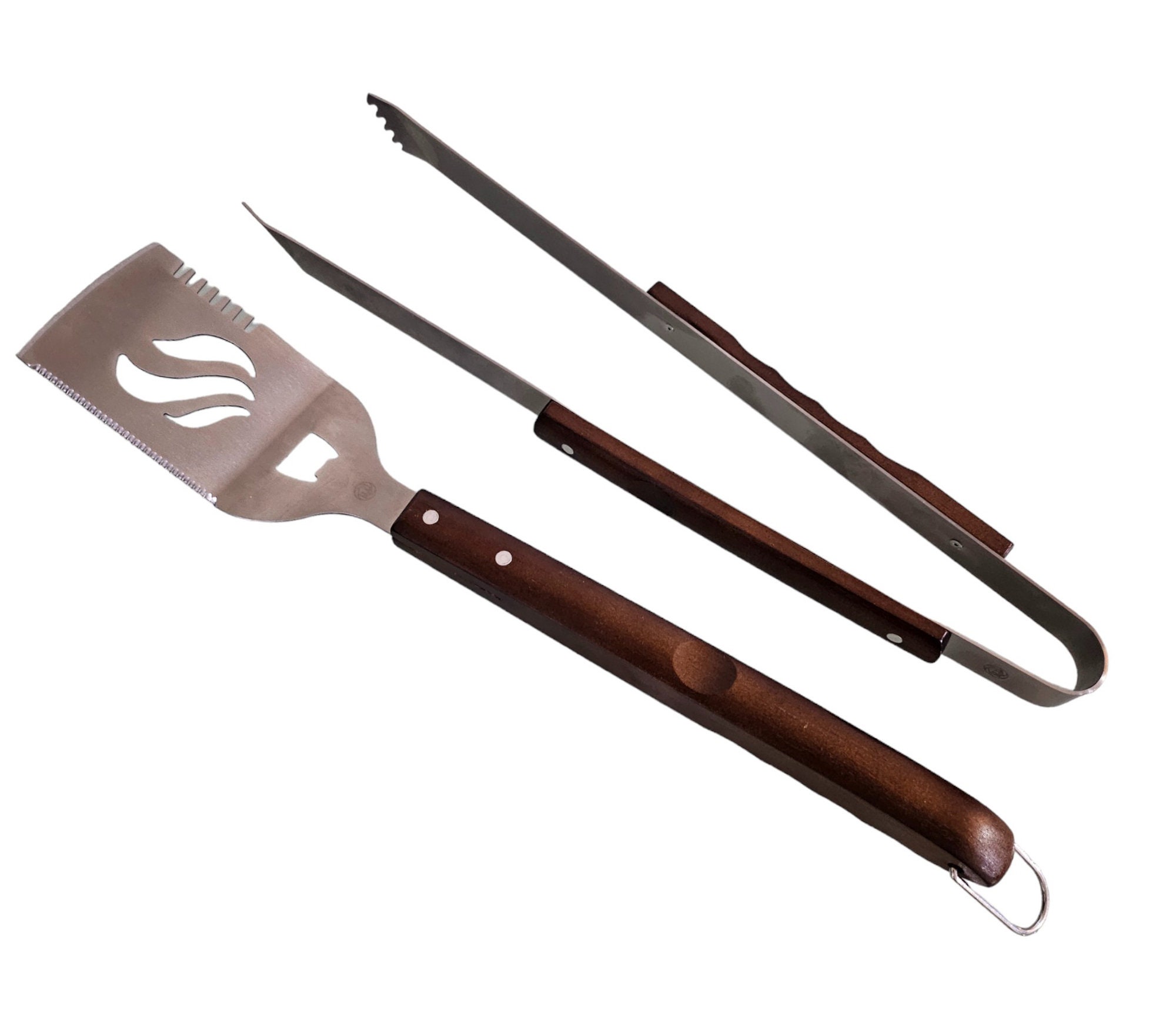 Smart BBQ Waxed Canvas Apron With Grilling Tool Set & Metal Bottle ...