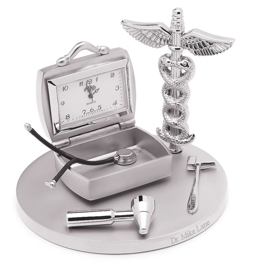 Professional Medical Doctor Tools Achievement Award Mini Desk Clock ...