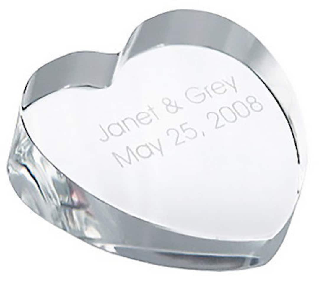 Crystal Heart Office Desk Paperweight - Personalize Gifts, Custom ...