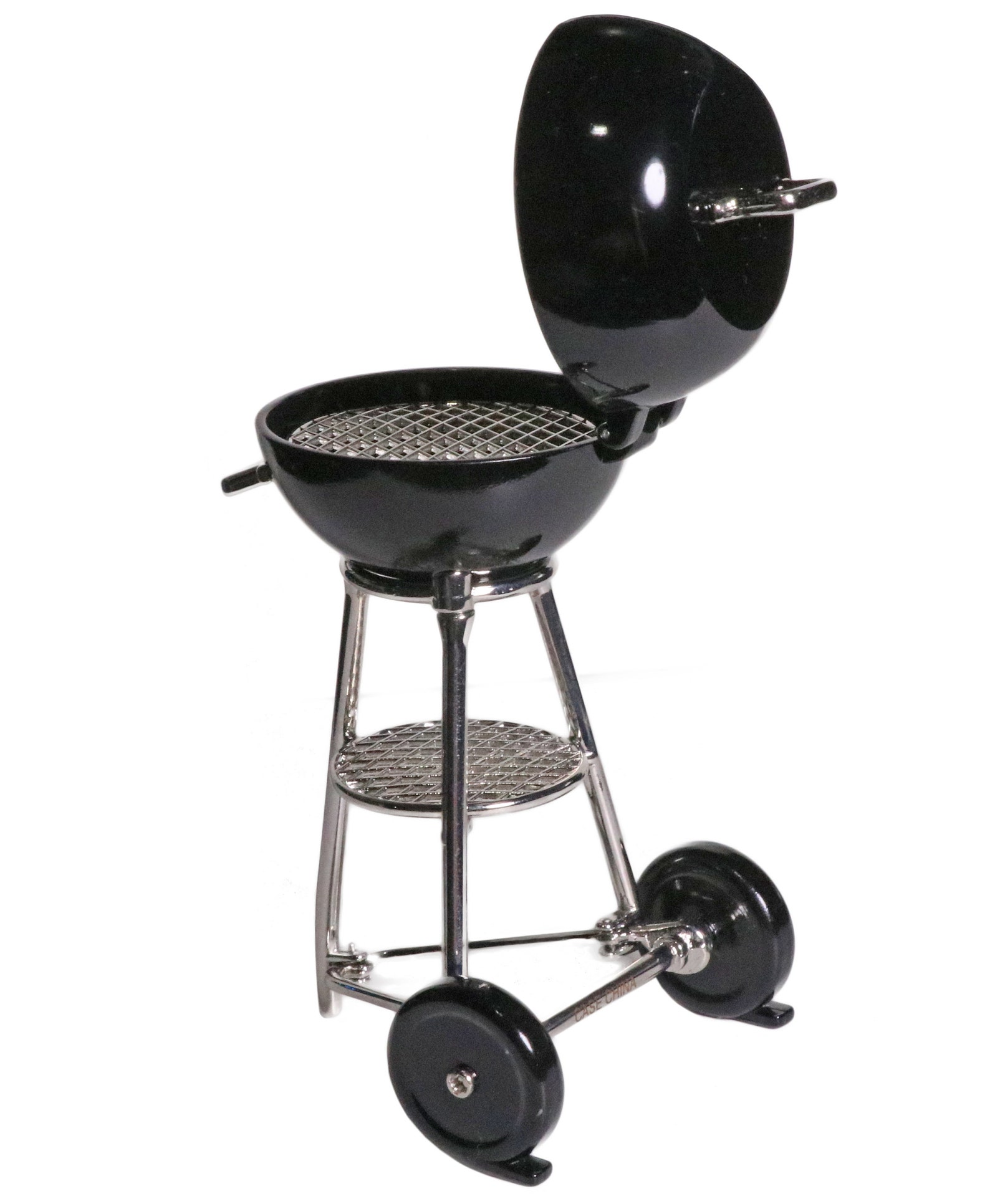 Custom Mini Black BBQ Charcoal Grill Table Clock - Personalized Master ...