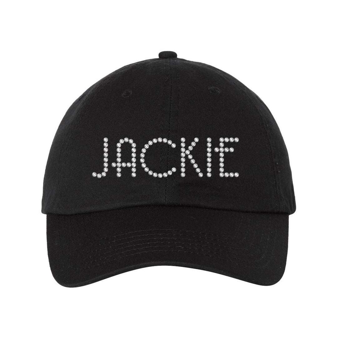 Personalized Black Rhinestones Baseball Sports Cap Adjustable Buckle ...