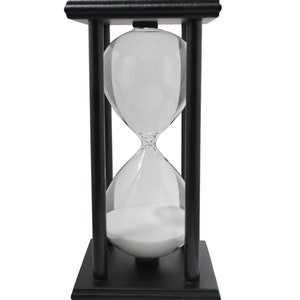 Personalized Black Wooden Hourglass Sand Timer (60 Minutes) - Engraved ...