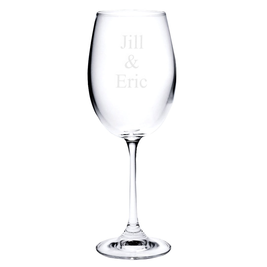 Crystal Gourmet Goblet Wine Glass - Custom Engraved Wedding Gift ...