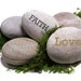 Natural Hand-carved Heart Stone Paper Weight Wedding Favors Anniversary ...