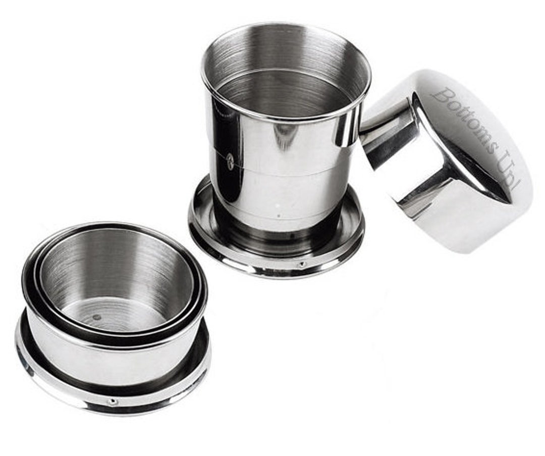 Stainless Steel Collapsible Folding Pocket Shot Glass Cup ...