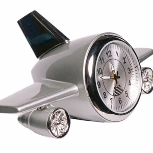 Custom Metal Alloy Mini Jumbo Jet Office Table Clock Face ...