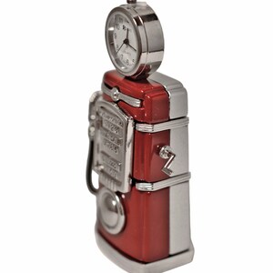 Antique Station Gas Pump Mini Desktop Clock - Custom Engraved Office ...
