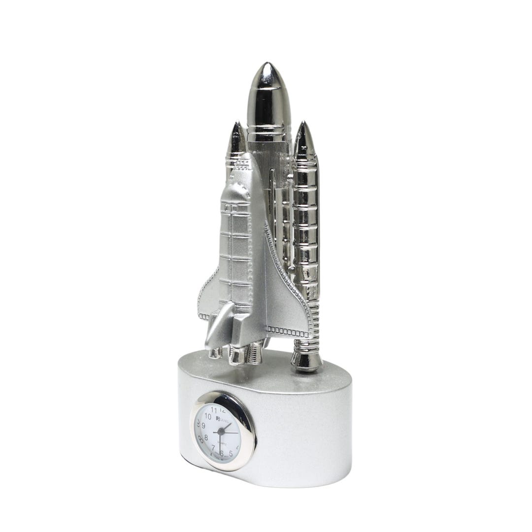 Custom Space Shuttle Rocket Model Mini Desk Clock – Personalized ...