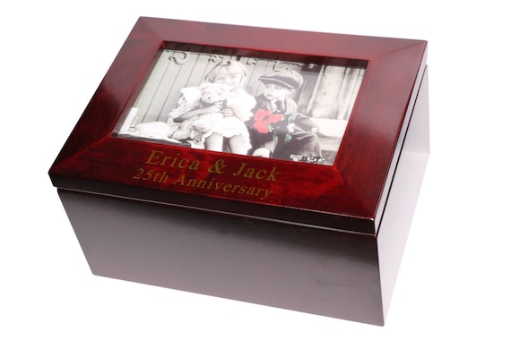 4x6 Wood Photo Frame Treasure Keepsake Box black Velvet - Etsy