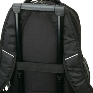 TSA Friendly Trolley Pass-through Handle Backpack + Padded Laptop ...
