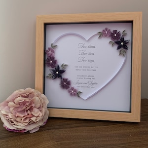Personalised Wedding Frame, Wedding Present, Wedding Poem Gift ...