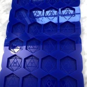 D20 Rune Set Silicone Mold - Etsy