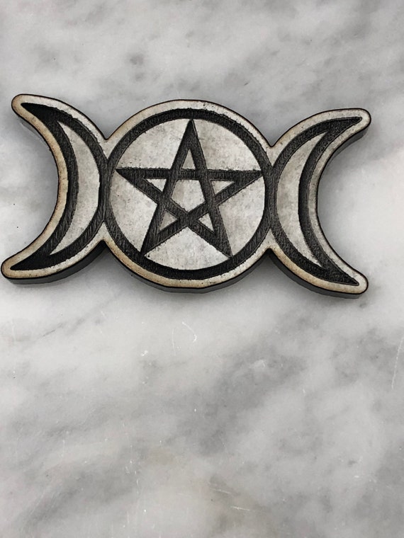 Triple Moon Pentacle Acrylic Blank | Etsy