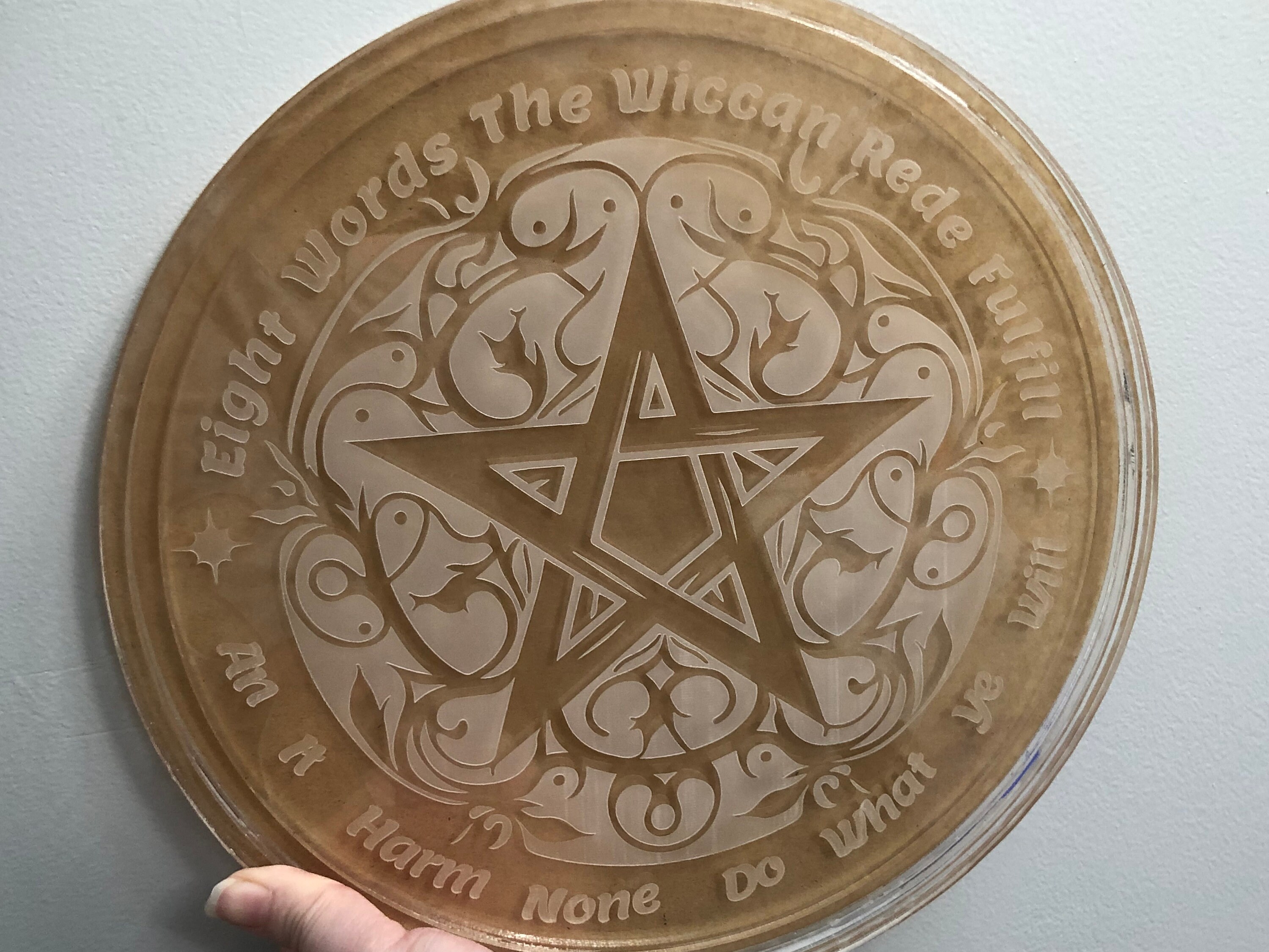 Pentacle With Vines Wiccan Rede Silicone Mold - Etsy