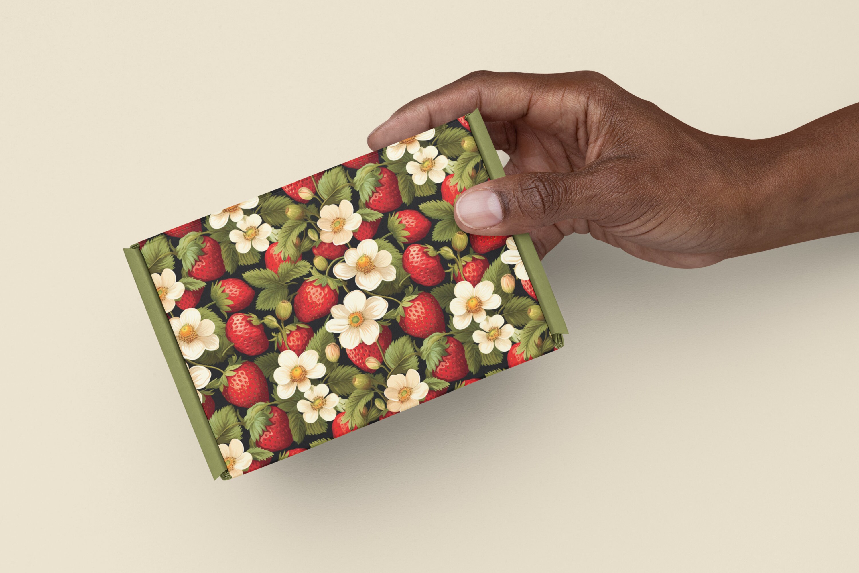 Blooming Strawberries Prints Patterns Collection of Six Printable ...