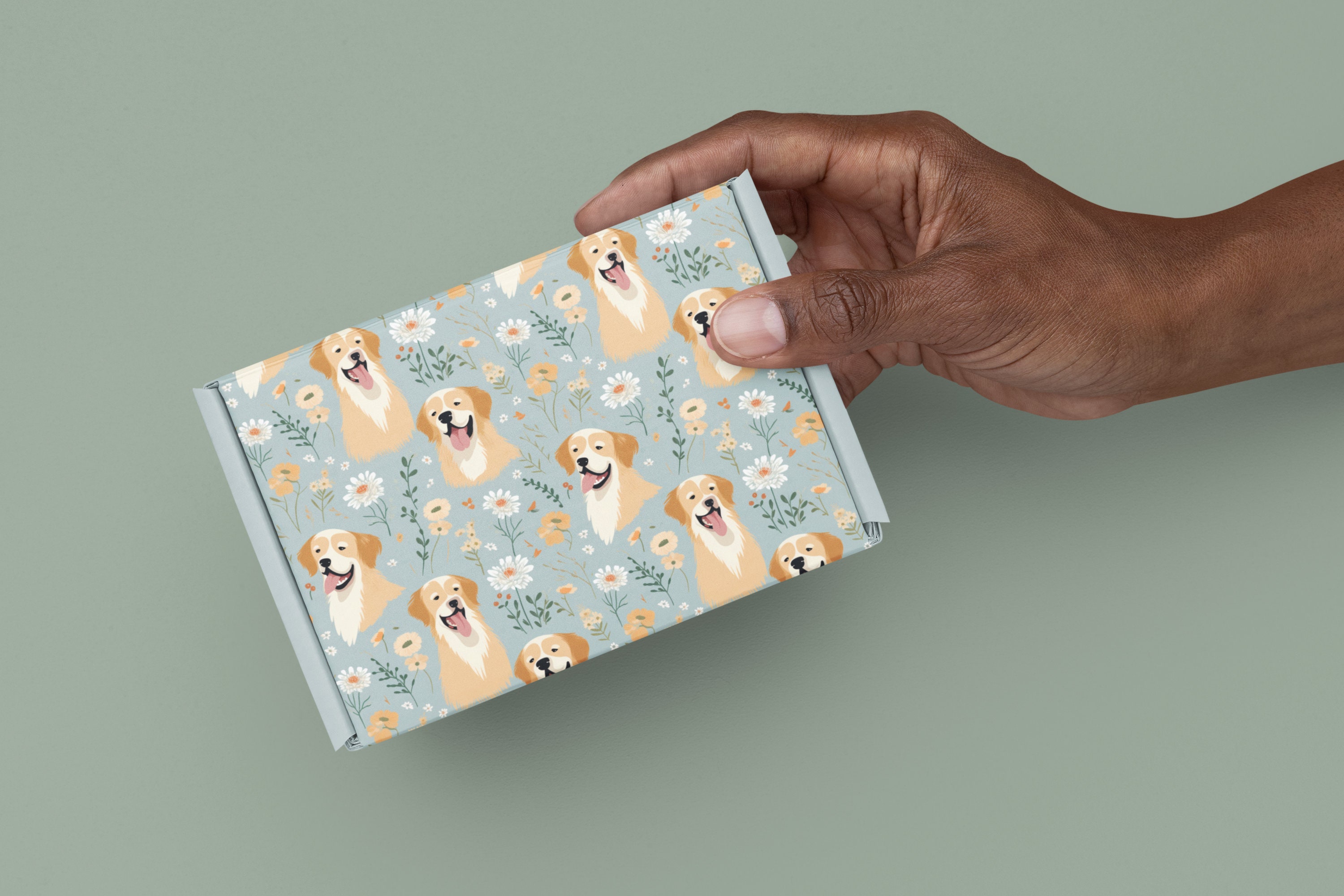 Golden Retriever Prints Patterns Collection of Six Printable Digital ...