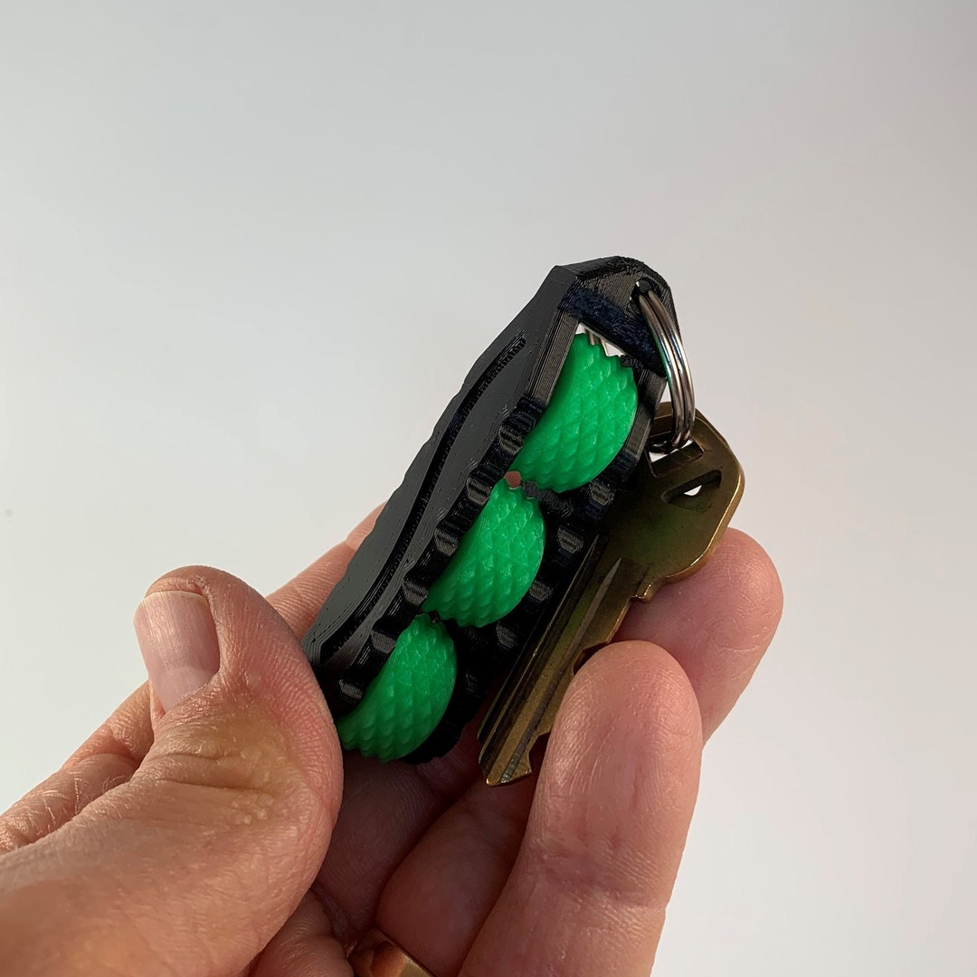 Stress Relief Triple Roller Fidget Toy. Back Pack Pendant and Zipper ...