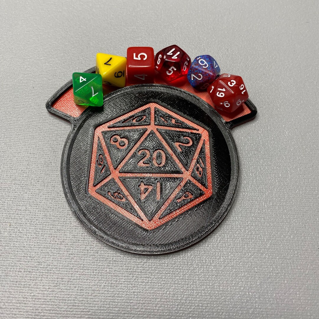 Drink and Dice Coaster, D20 Design in 4, 6 or 8 Pack, Unique 3D Printed ...