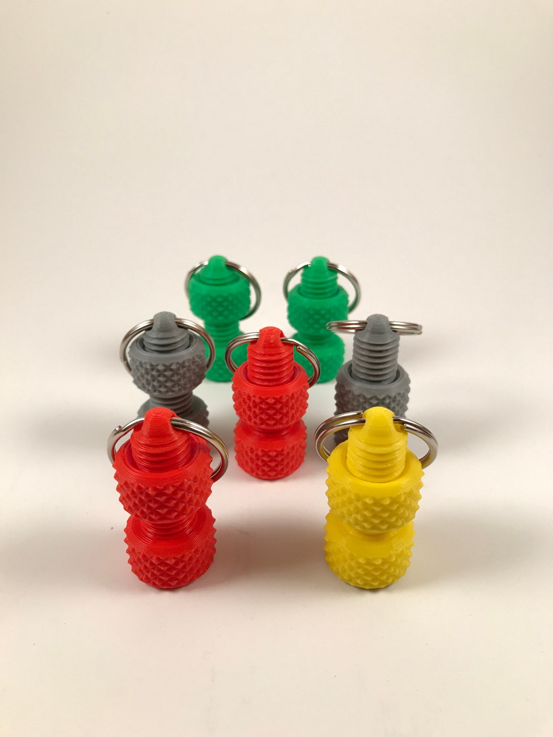 2 Pack Knurled Nut & Bolt Stress Relief Fidget. Back Pack Pendant ...