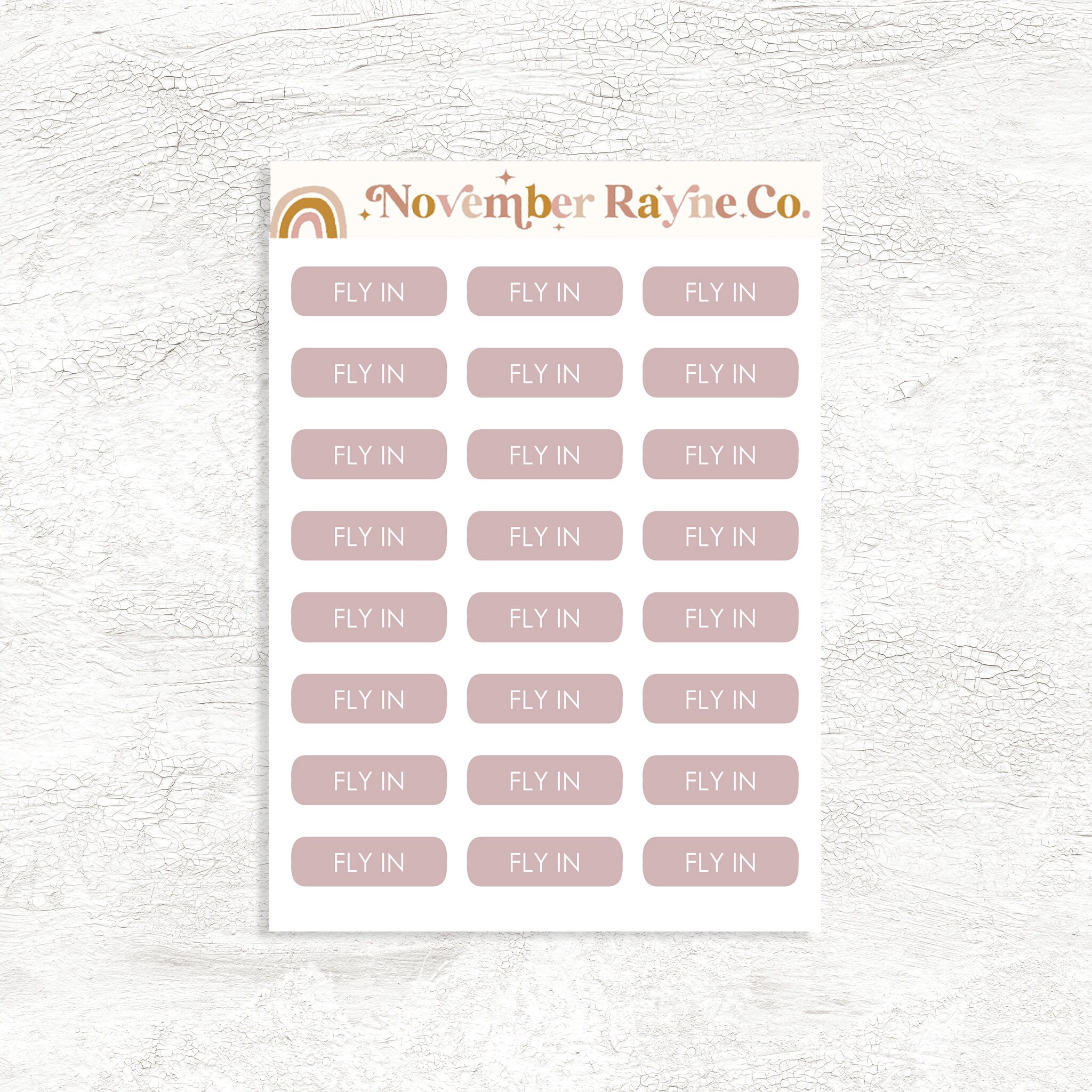 Fly In, FIFO, Stickers Functional Planner Stickers Minimalist Planner ...