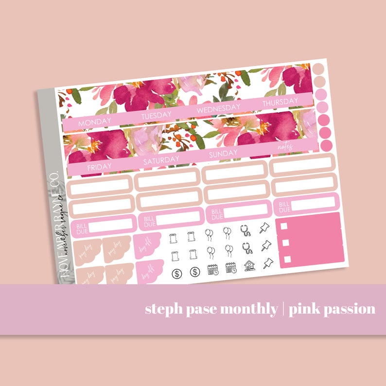 Steph Pase Monthly Sticker Kit 2023 Weekly Signature Planner - Etsy ...
