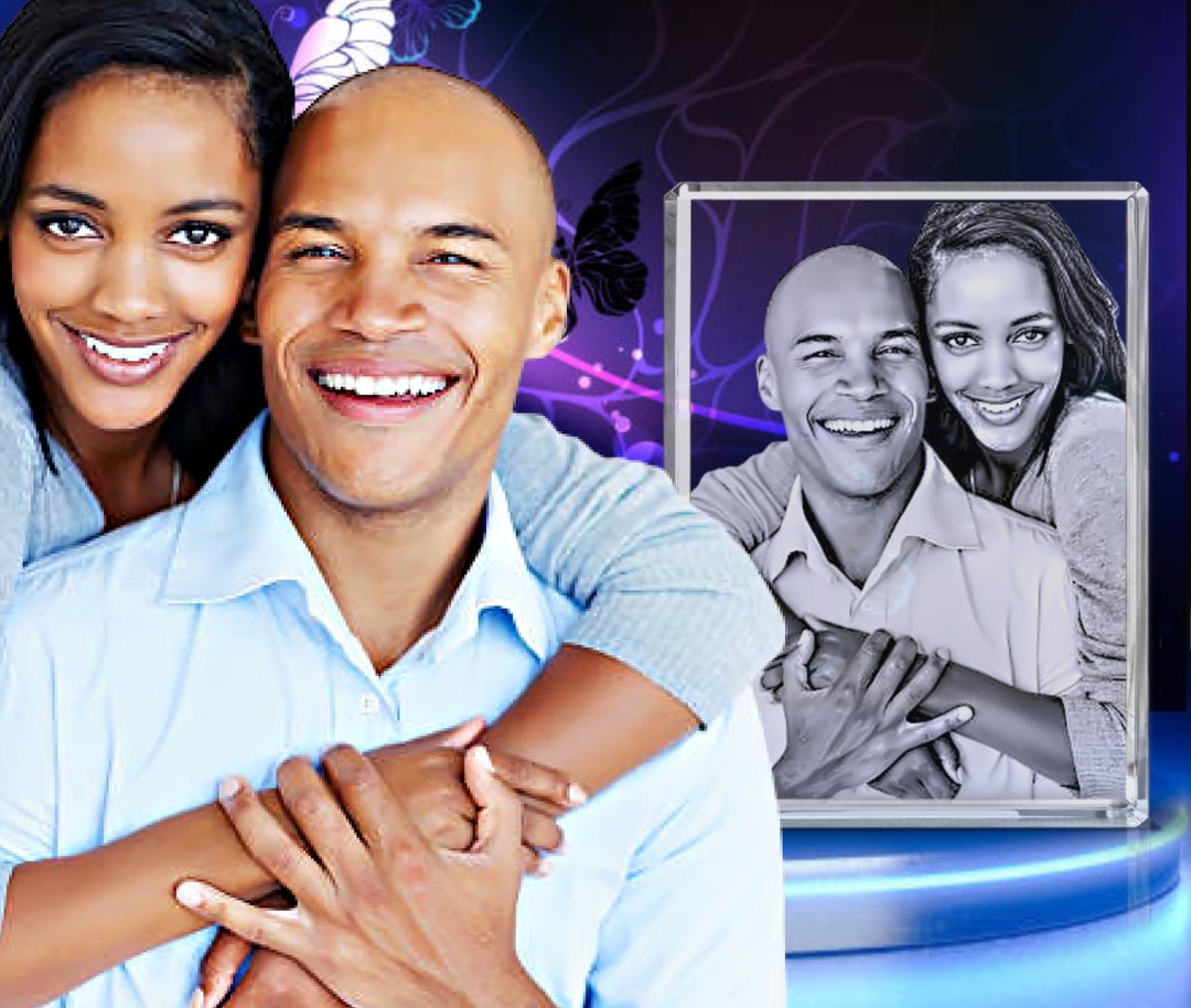 Personalized 3D Photo Crystal: Laser Engraved Memorial Gift - Gifts ...