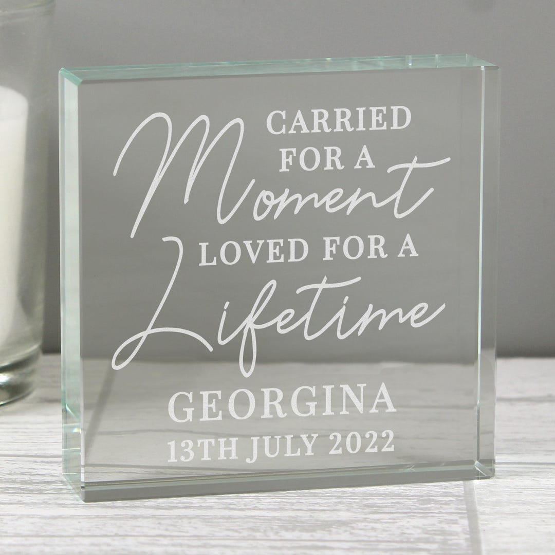 Personalized Crystal Memorial Token: 'carried for a Moment' - Etsy