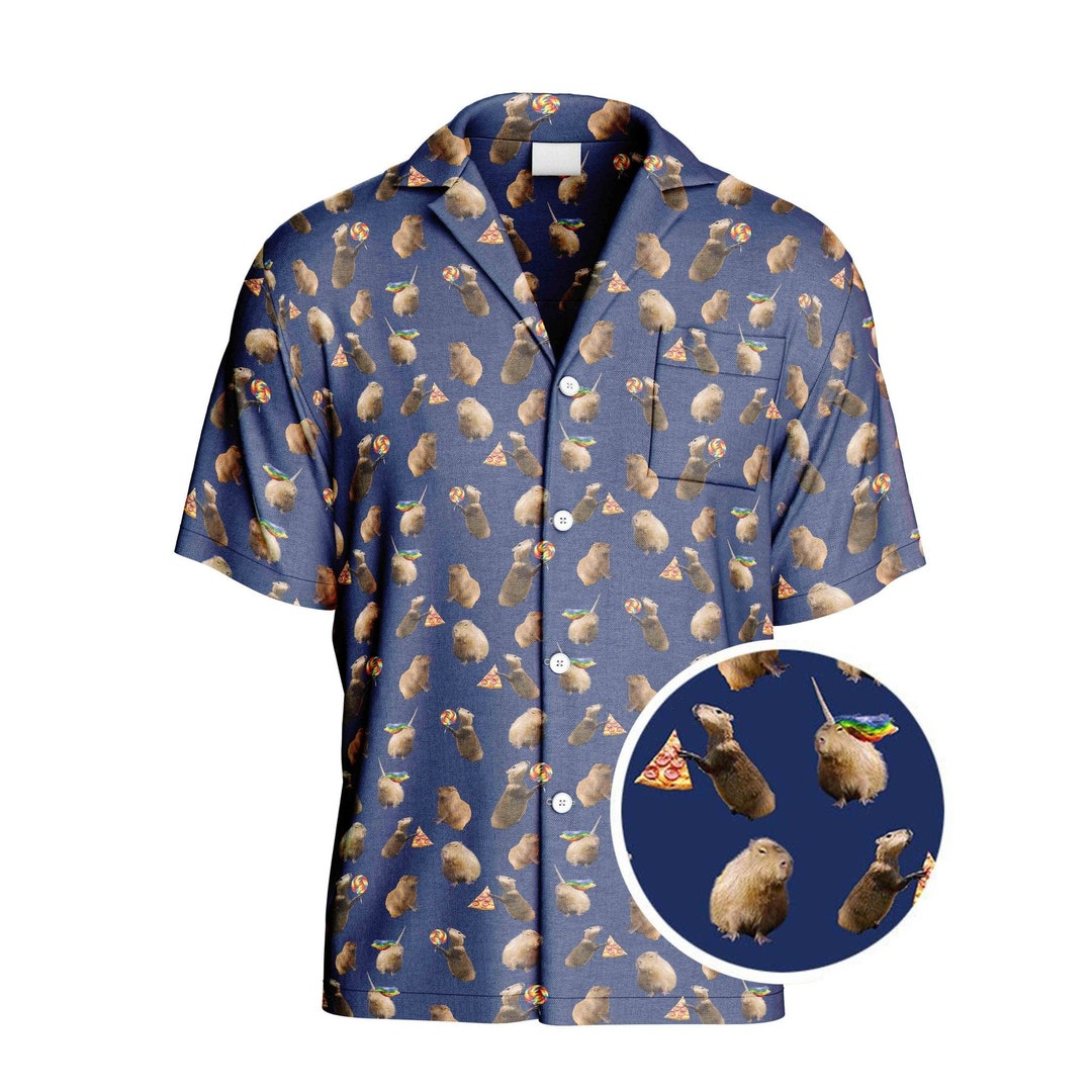 Capybara Hawaiian Shirt Button up Down Shirt - Etsy