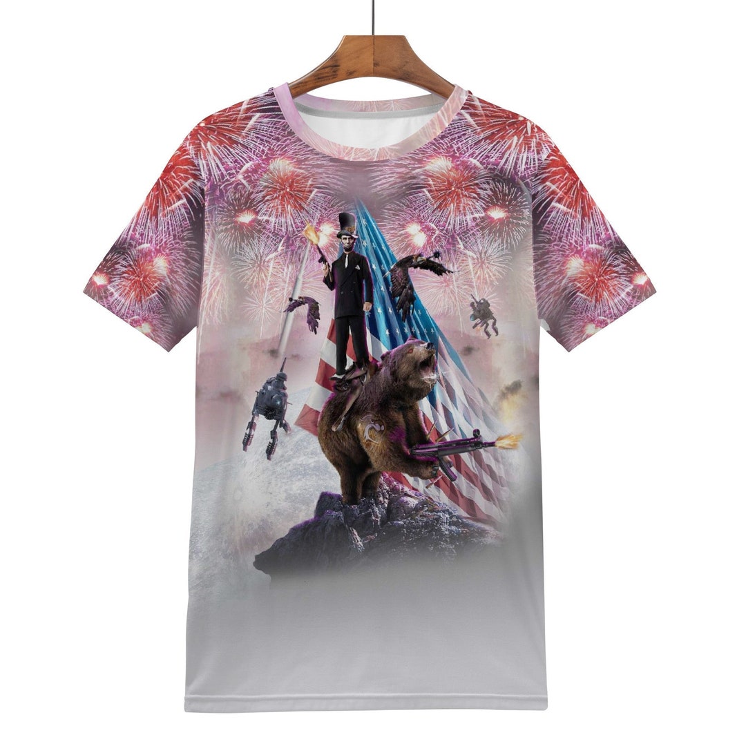 Abe Lincoln Riding Bear Shirt - Etsy