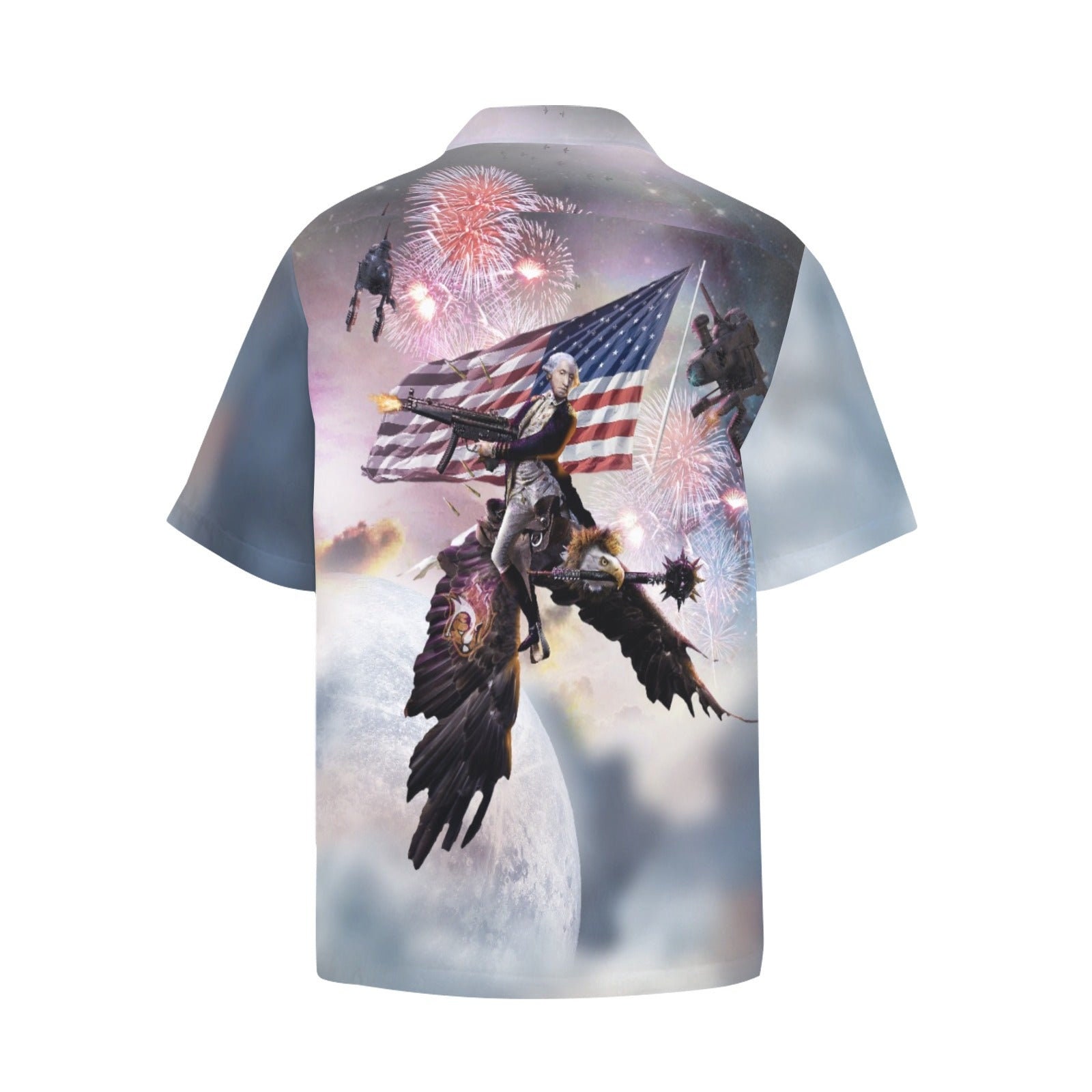 George Washington Riding Eagle Hawaiian Shirt AOP 3D Tee Shirts - Etsy