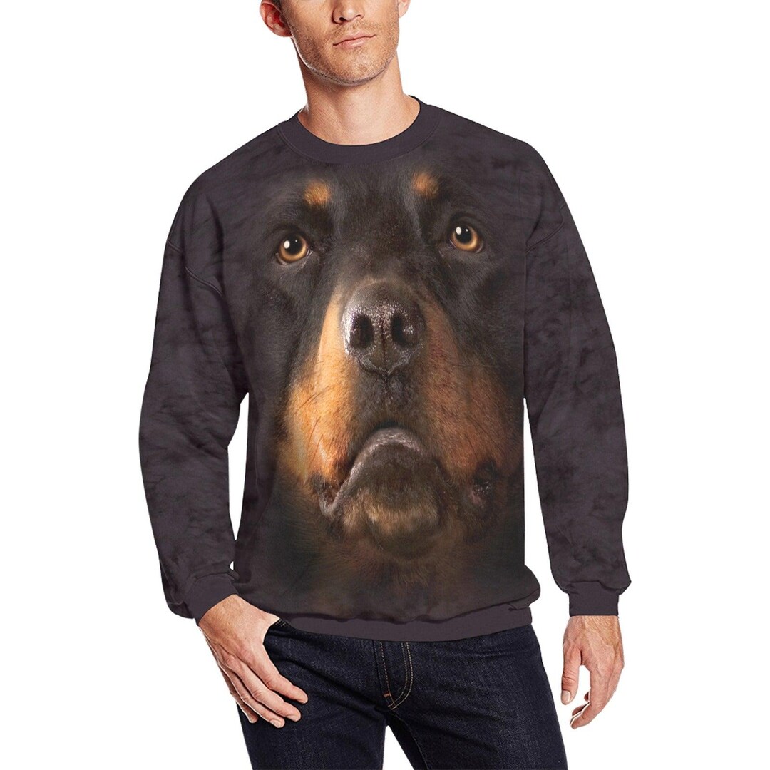 Rottweiler Face Sweater - Etsy