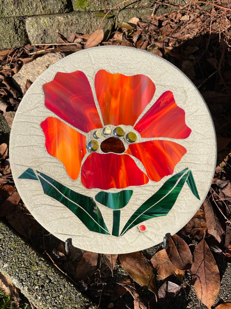 Poppy Stepping Stone | Etsy