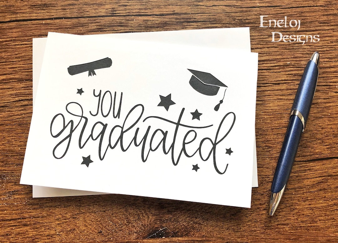 Graduation Card / Handmade Commencement Note Card / 2020 Blank Card ...
