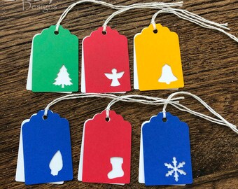 Christmas Gift Tags / Handmade Kraft Gift Tags With String / | Etsy