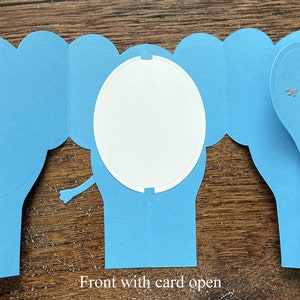 Elephant Birthday Card / Die Cut Fold-out Card / Accordion Greeting ...