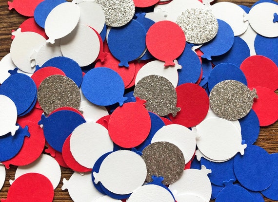 Balloon Confetti / Fourth of July Patriotic Decor / USA | Etsy